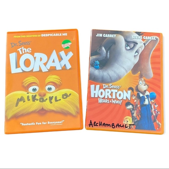 Media | Dr Seuss Dvd Movie Film Kids Bundle The Lorax Horton Hears A ...